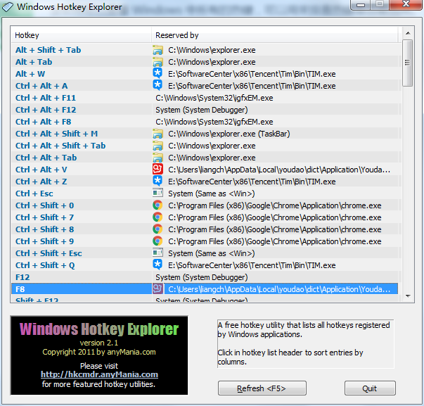 Windows Hotkey Explorer · 程序员进阶指南
